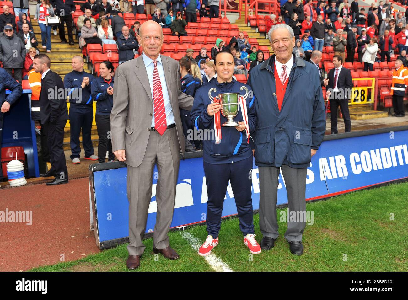 L-R: Charlton Athletic director Richard Murray, Ladies captain ...