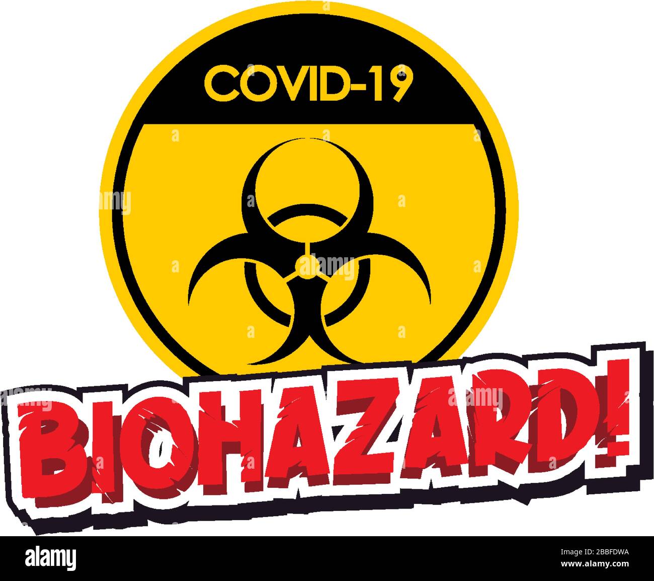 Poster design for coronavirus theme with biohazard sign illustration ...