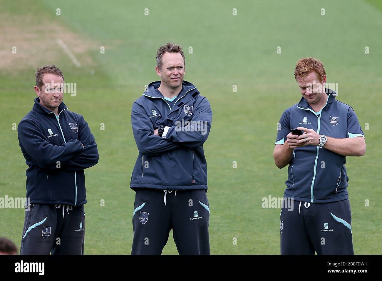 Second xi coach ali brown bowling coach stuart barnes hi-res stock ...