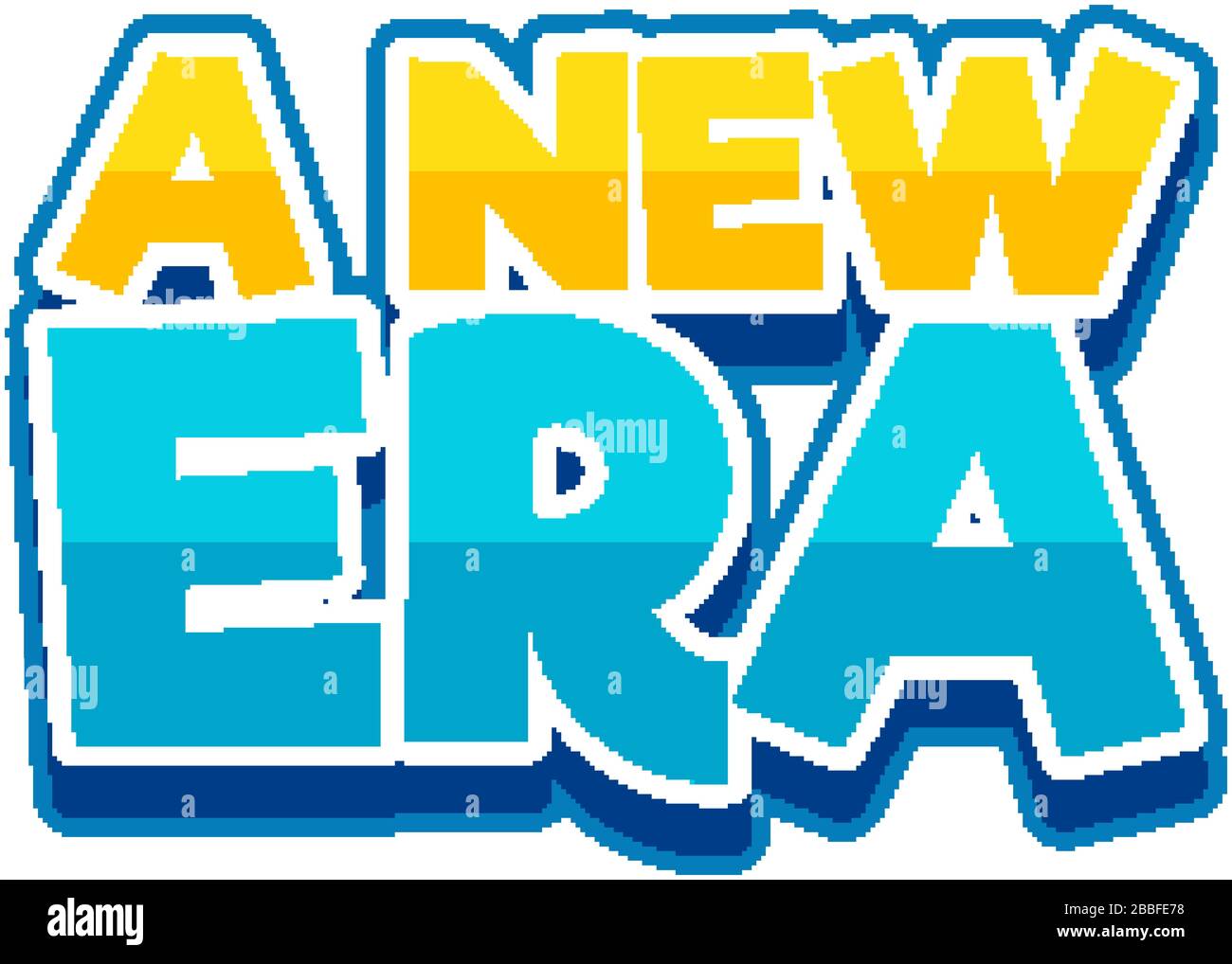 Font design for word a new era on white background illustration Stock ...