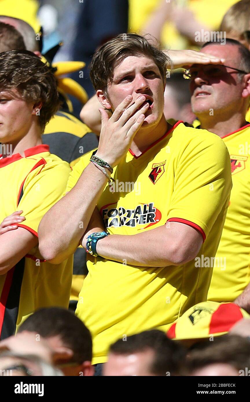 A Watford fan looks dejected Stock Photo - Alamy