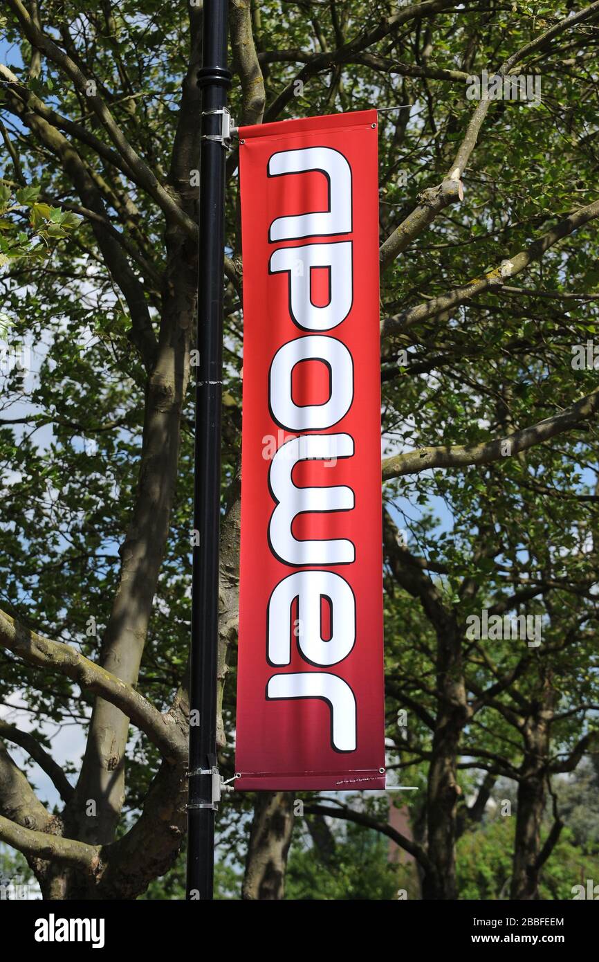 Npower branding in and around Wembley before the match Stock Photo - Alamy