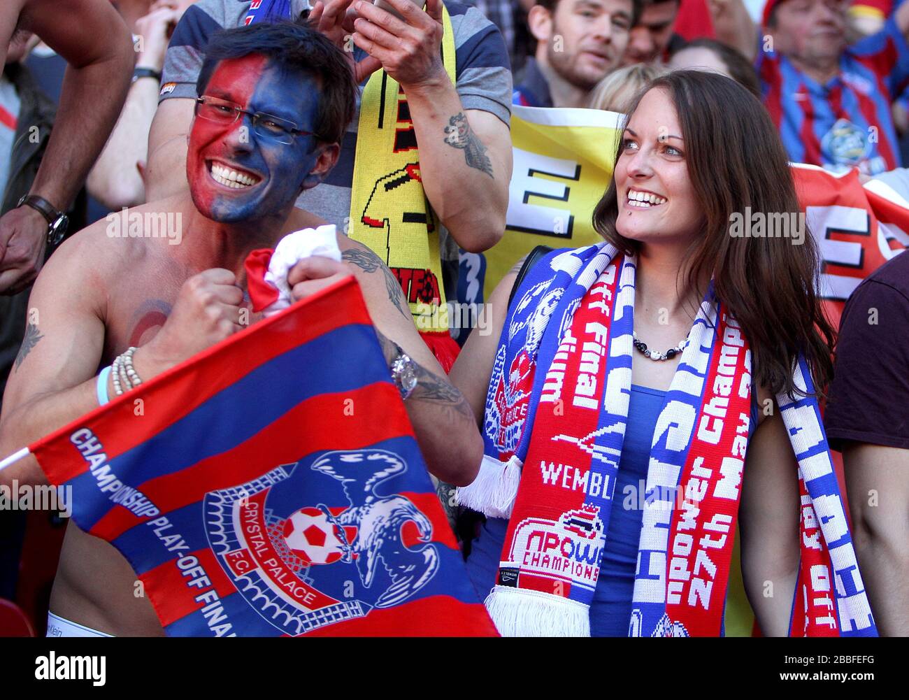 Crystal palace fans celebrate in hi-res stock photography and images ...