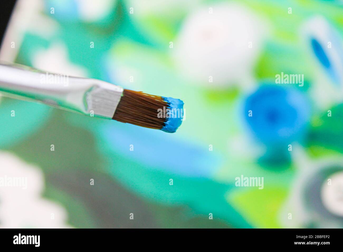 Painting by numbers. Coloring by a plot with numbers in the ...