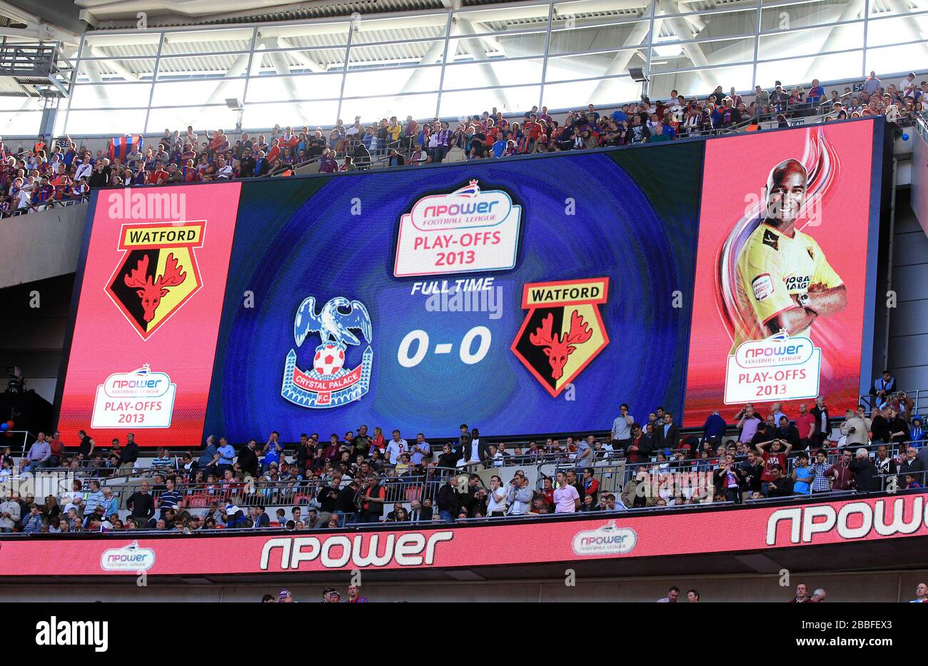 A view of the big screen at Wembley Stadium Stock Photo - Alamy