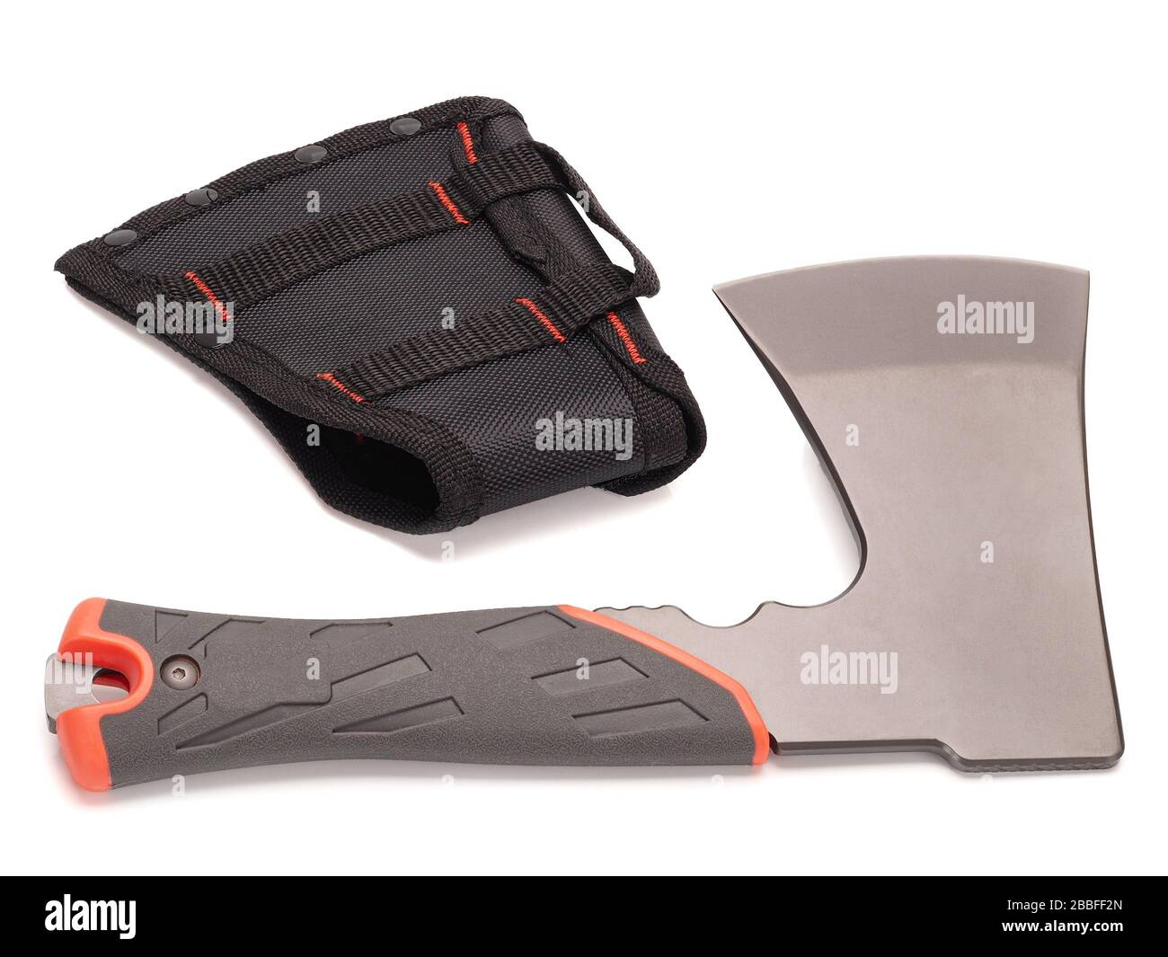 Small hand axe with plastic handle isolated on white background Stock ...