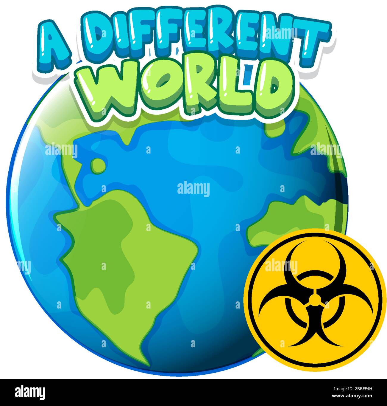Font design for word a different world on white background illustration ...
