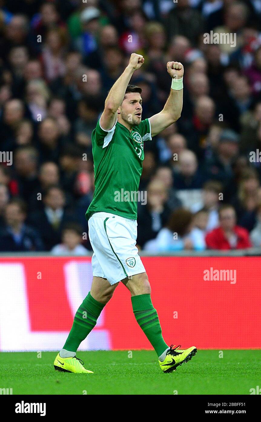 Republic of Ireland's Shane Long celebrates after scoring his team's ...