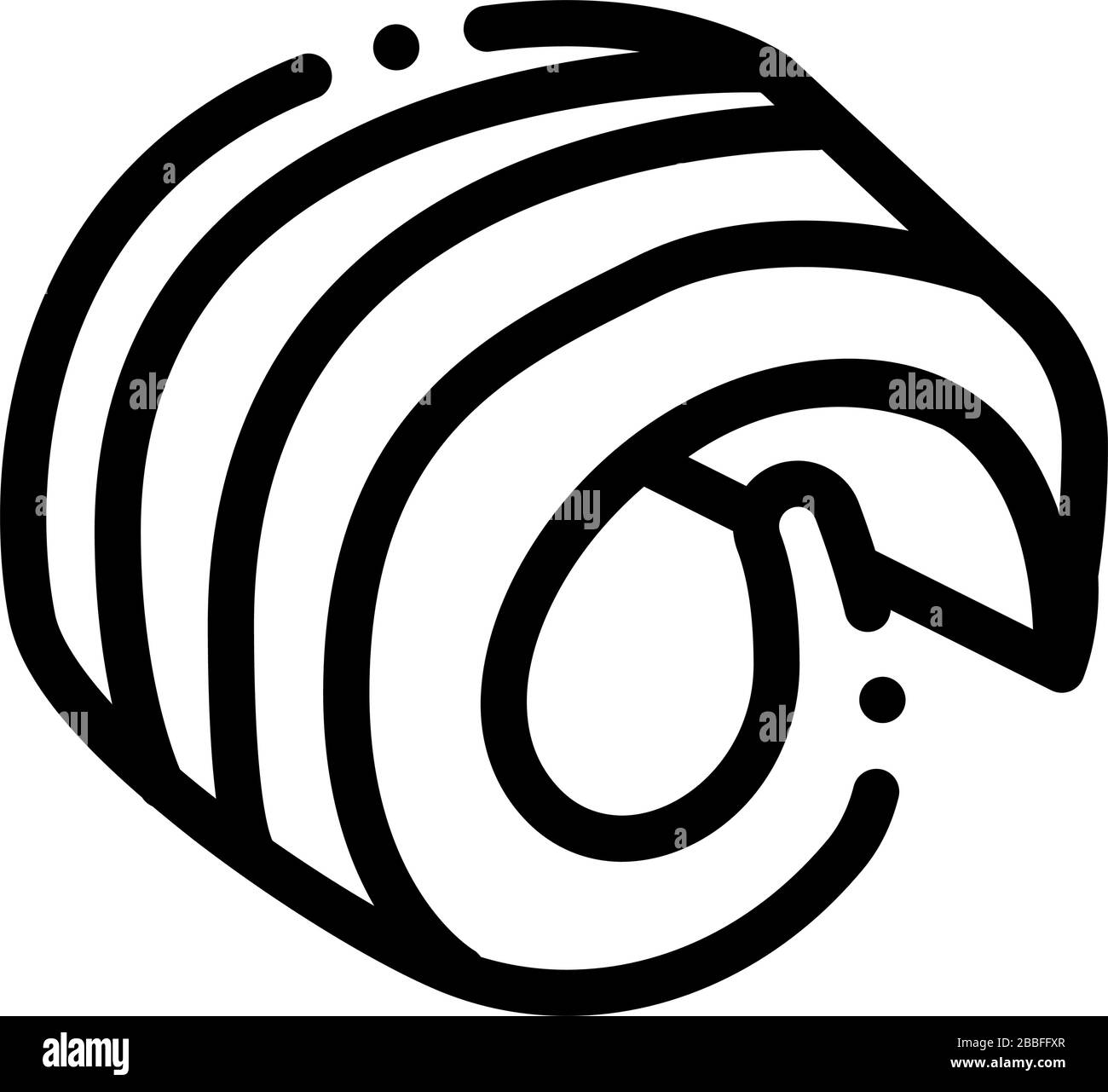 butter curl icon vector outline illustration Stock Vector Image & Art ...
