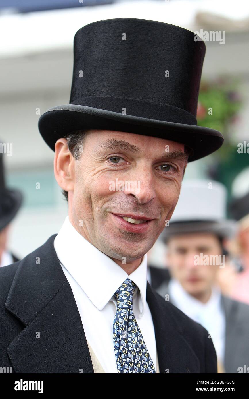 Trainer Jonathan Portman in the winner's enclosure after victory with ...
