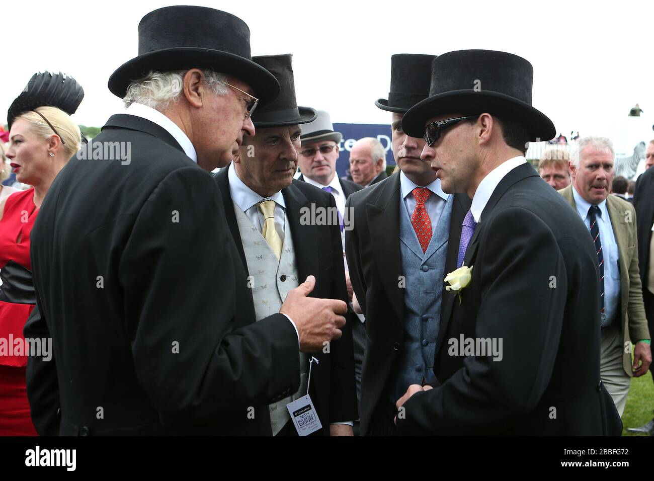 Trainer Aiden O'Brien (right) talks to co owners John Magnier (left ...
