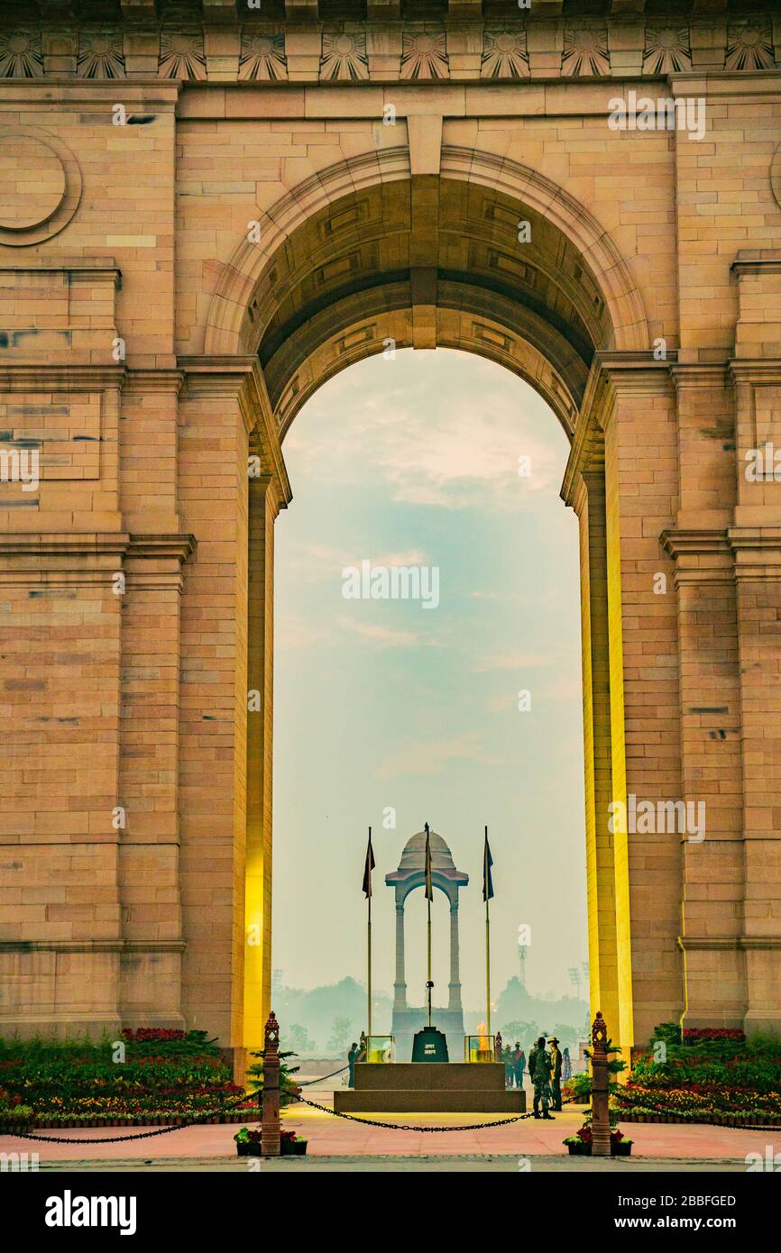 India Gate a war memorial on Rajpath road New Delhi Stock Photo - Alamy