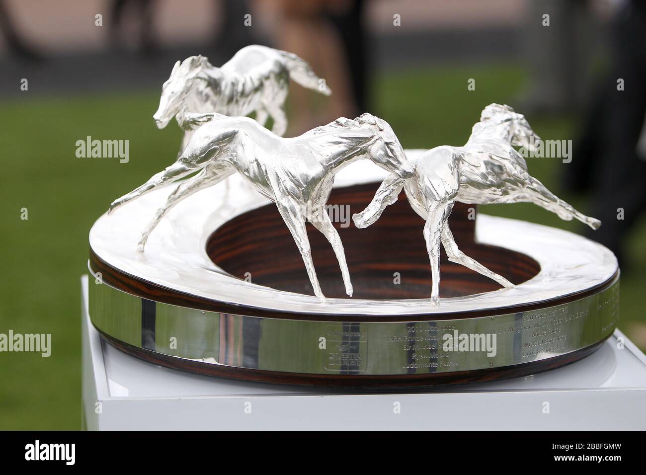 The Investec Derby trophy Stock Photo - Alamy