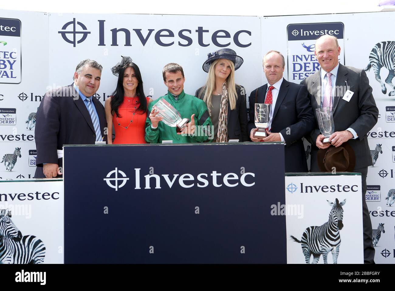 Winners presentation for the Investec Diomed Stakes with jockey William ...