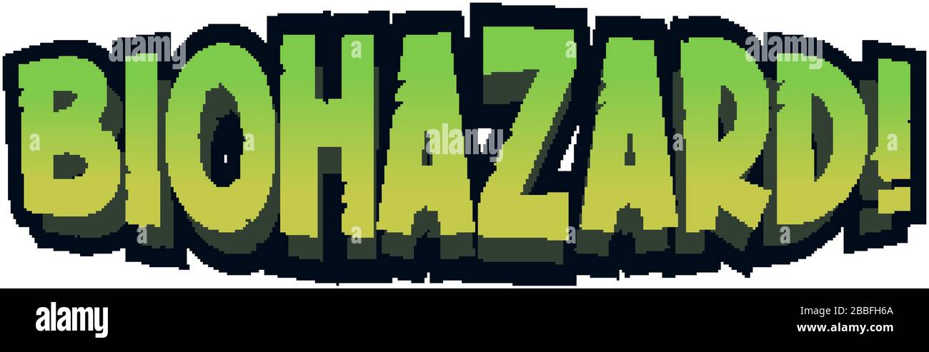 Font design for word biohazard in green color illustration Stock Vector ...