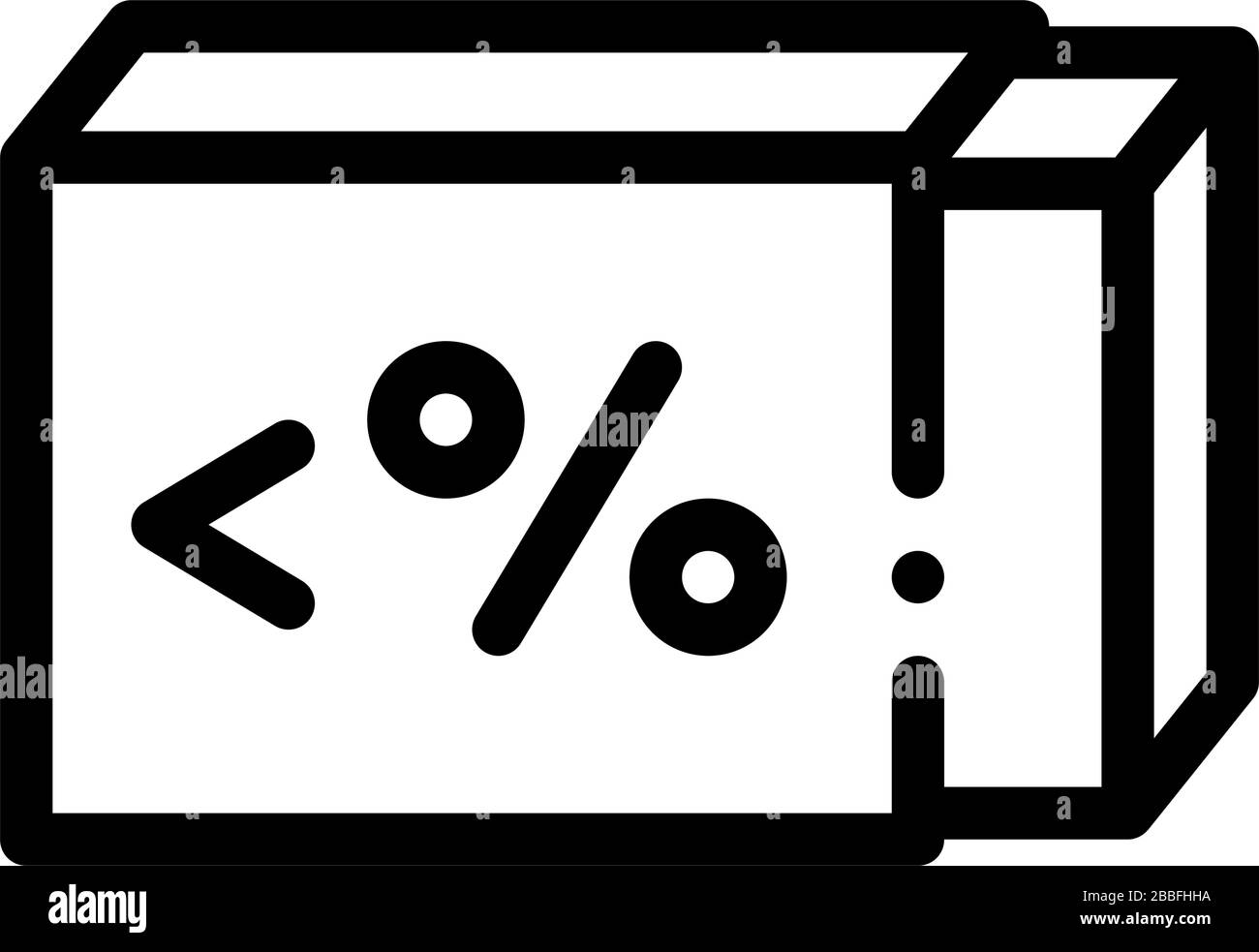 low percentage butter icon vector outline illustration Stock Vector ...