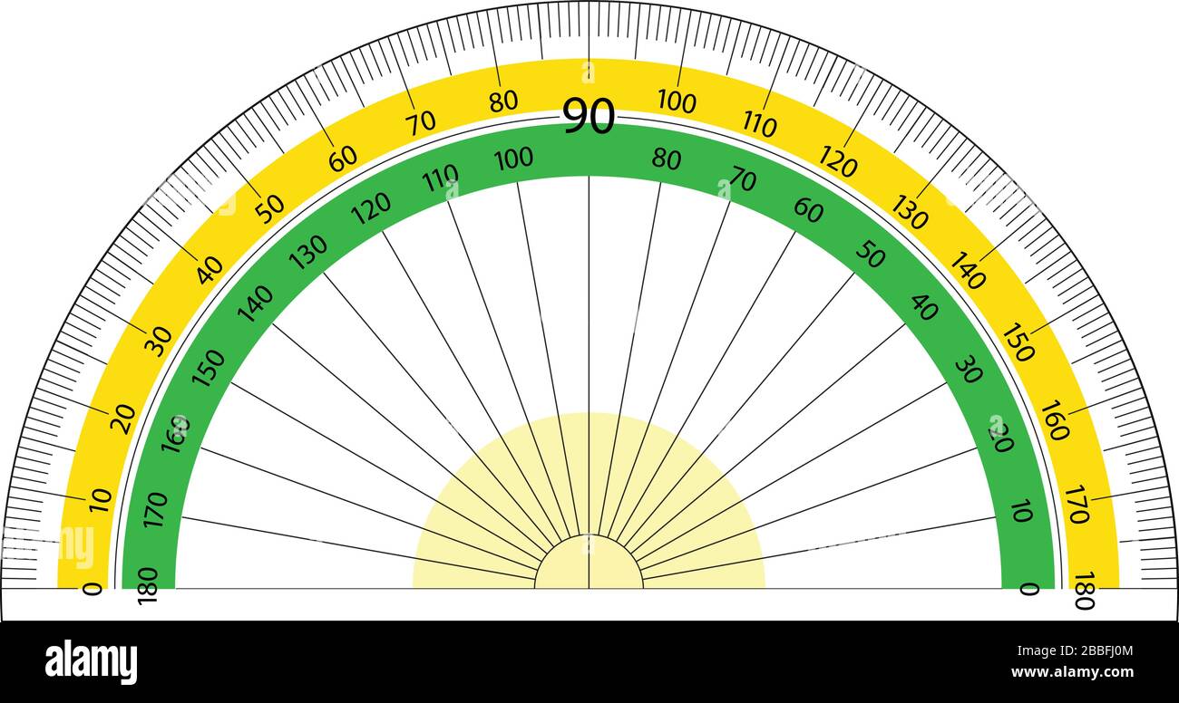 Round protractor on white background illustration Stock Vector Image ...