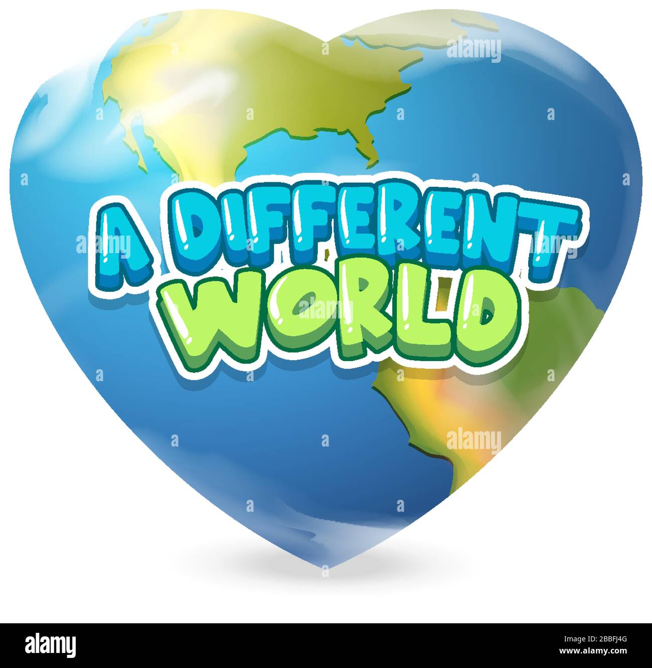 Font design for word a different world on white background illustration ...
