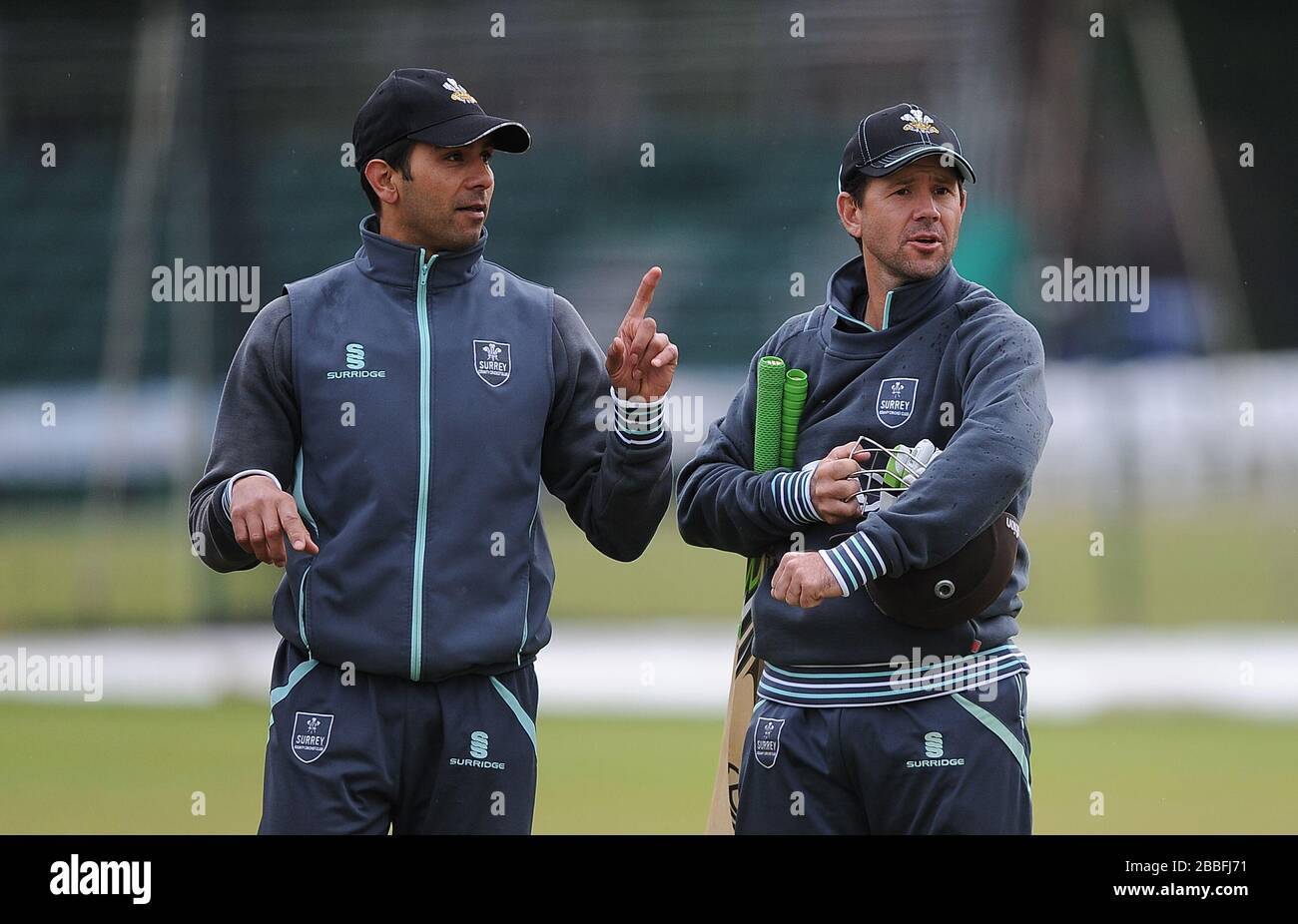Surrey's Captain Vikram Solanki (left) and Ricky Ponting (right) before ...