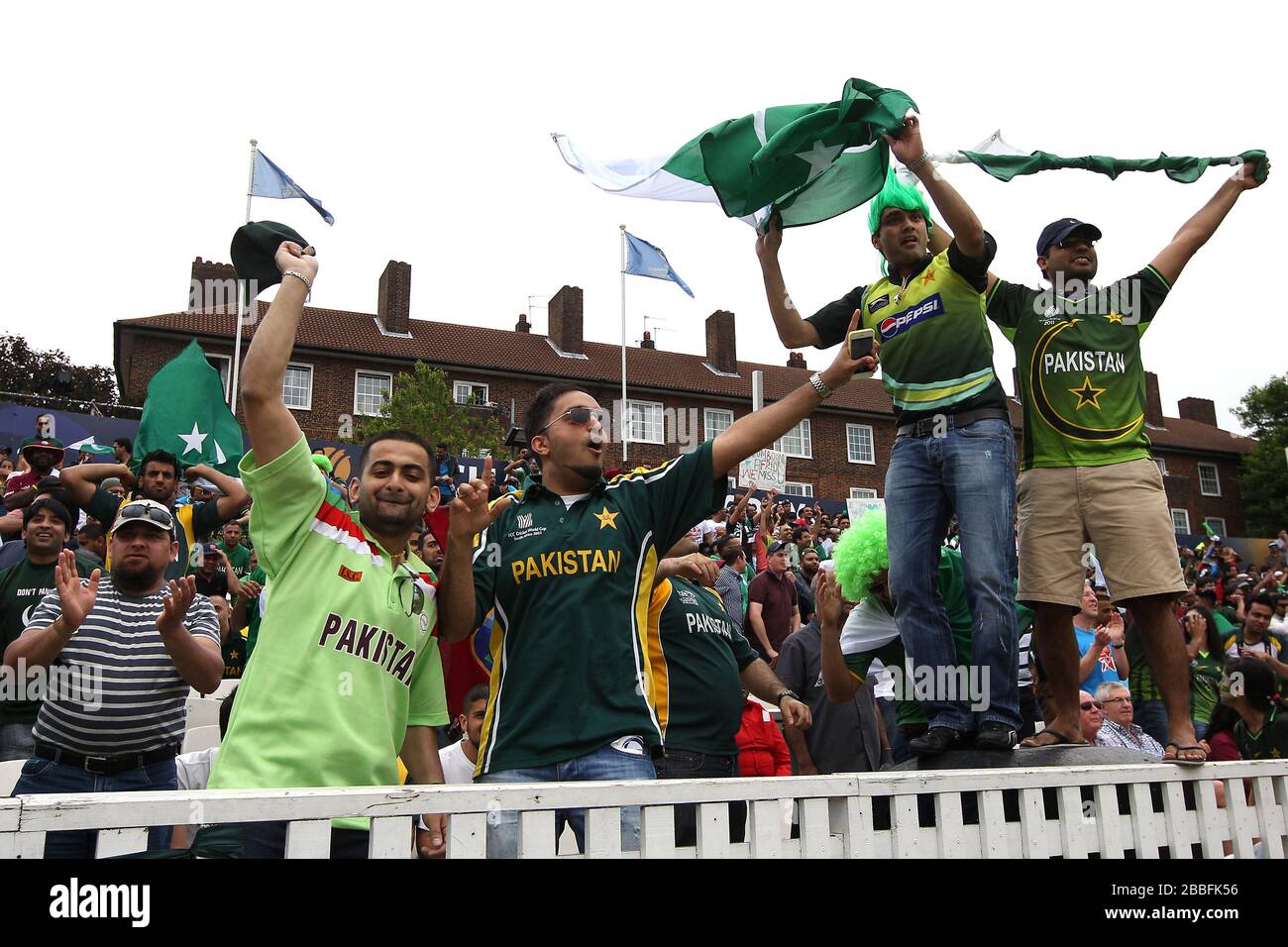 Pakistan fans soak up the atmosphere at the Kia Oval Stock Photo - Alamy
