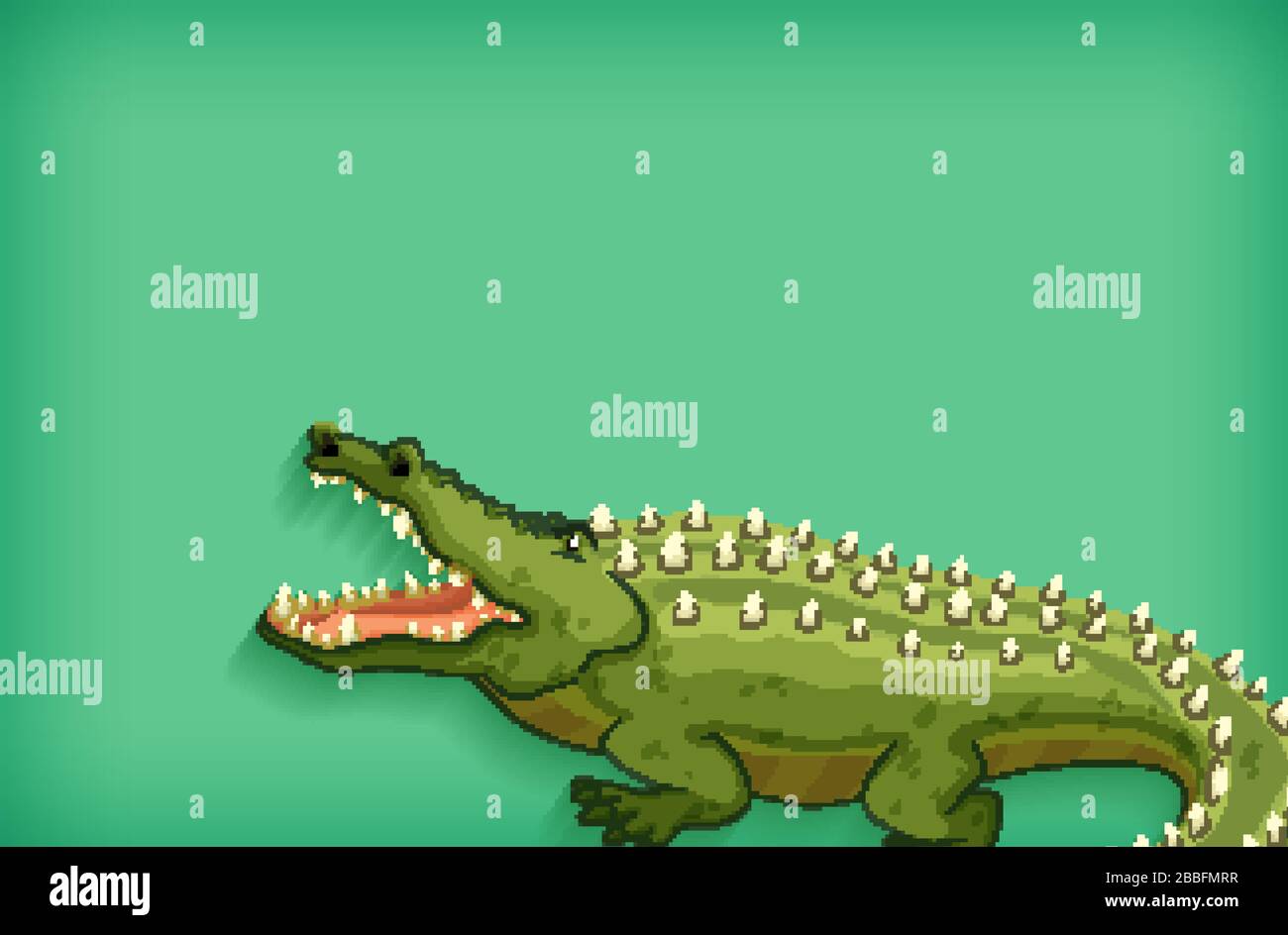 Background template design with plain color and crocodile illustration ...