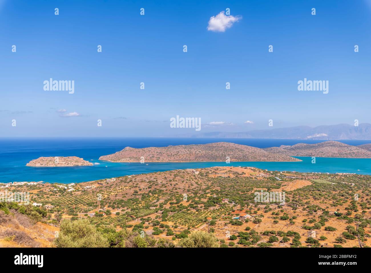 Aerial view of Spinalonga Island, Crete, Greece Stock Photo - Alamy
