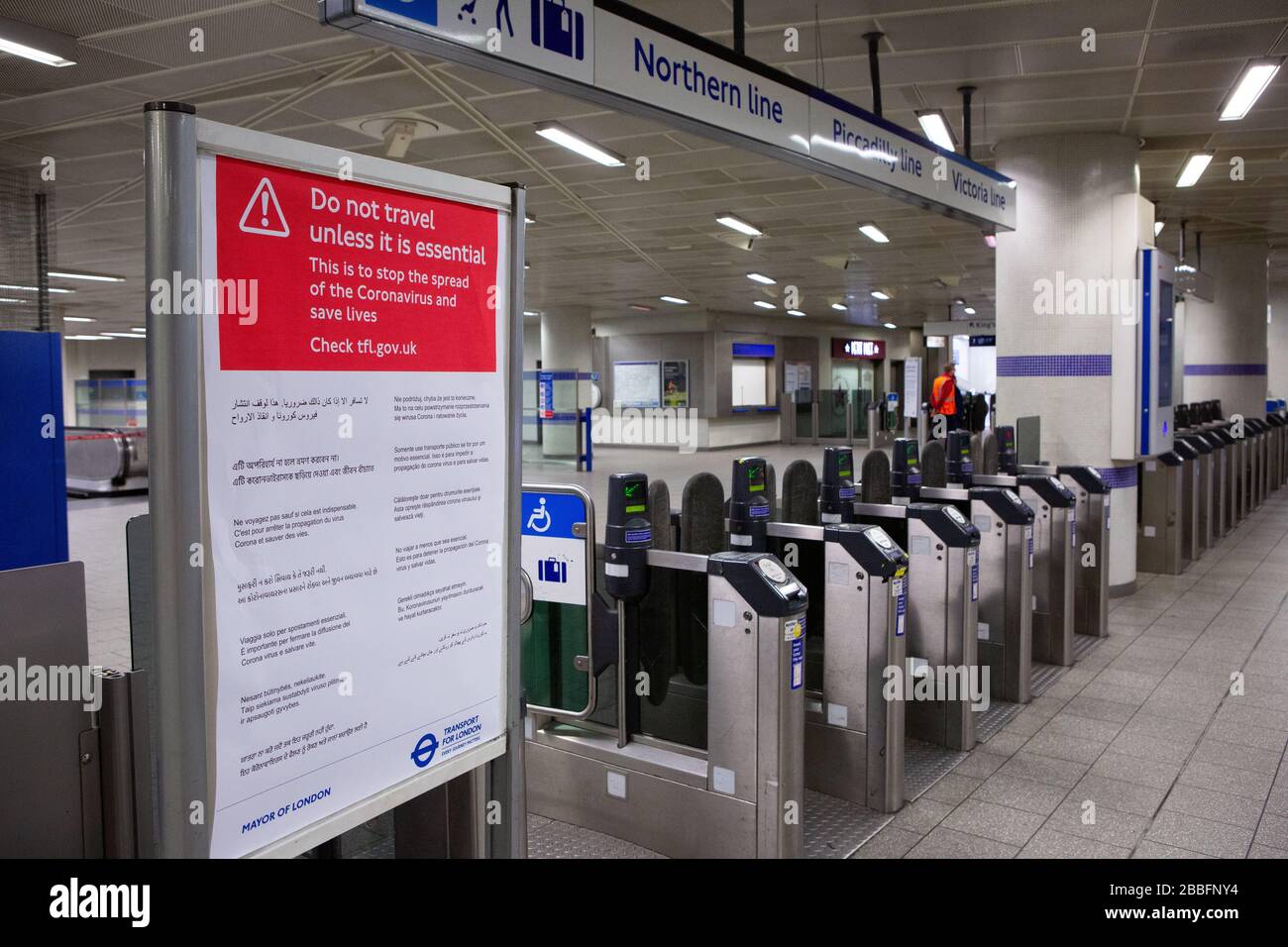 Posters in the london tube hi-res stock photography and images - Alamy