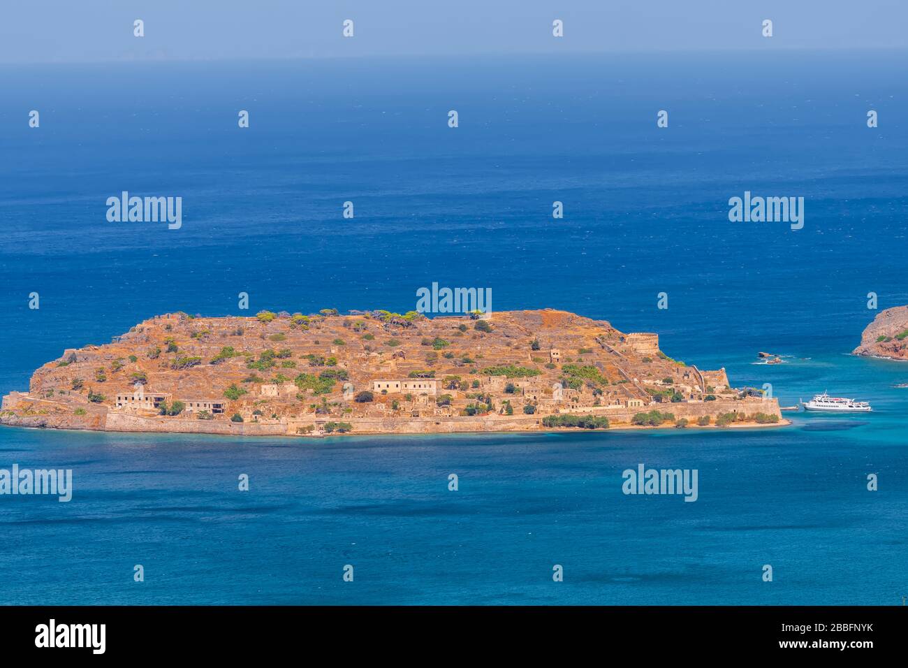 Aerial view of Spinalonga Island, Crete, Greece Stock Photo - Alamy