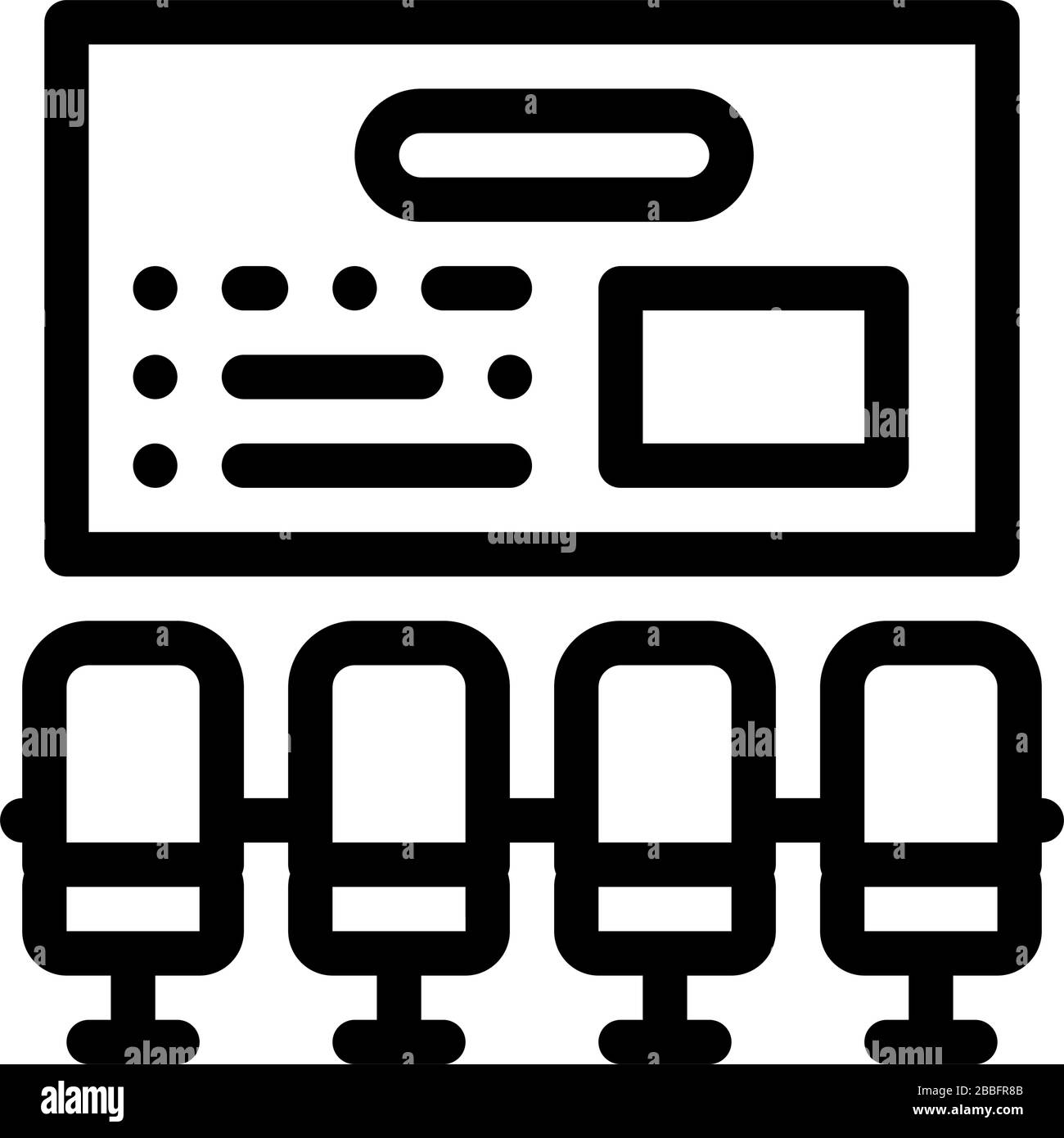 organizational workplace icon vector outline illustration Stock Vector ...