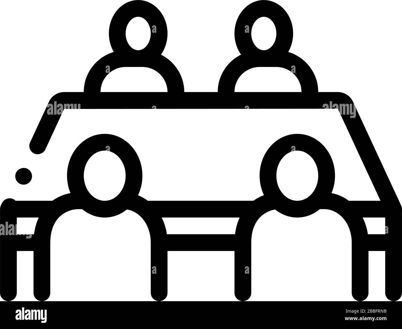 negotiation table icon vector outline illustration Stock Vector Image ...