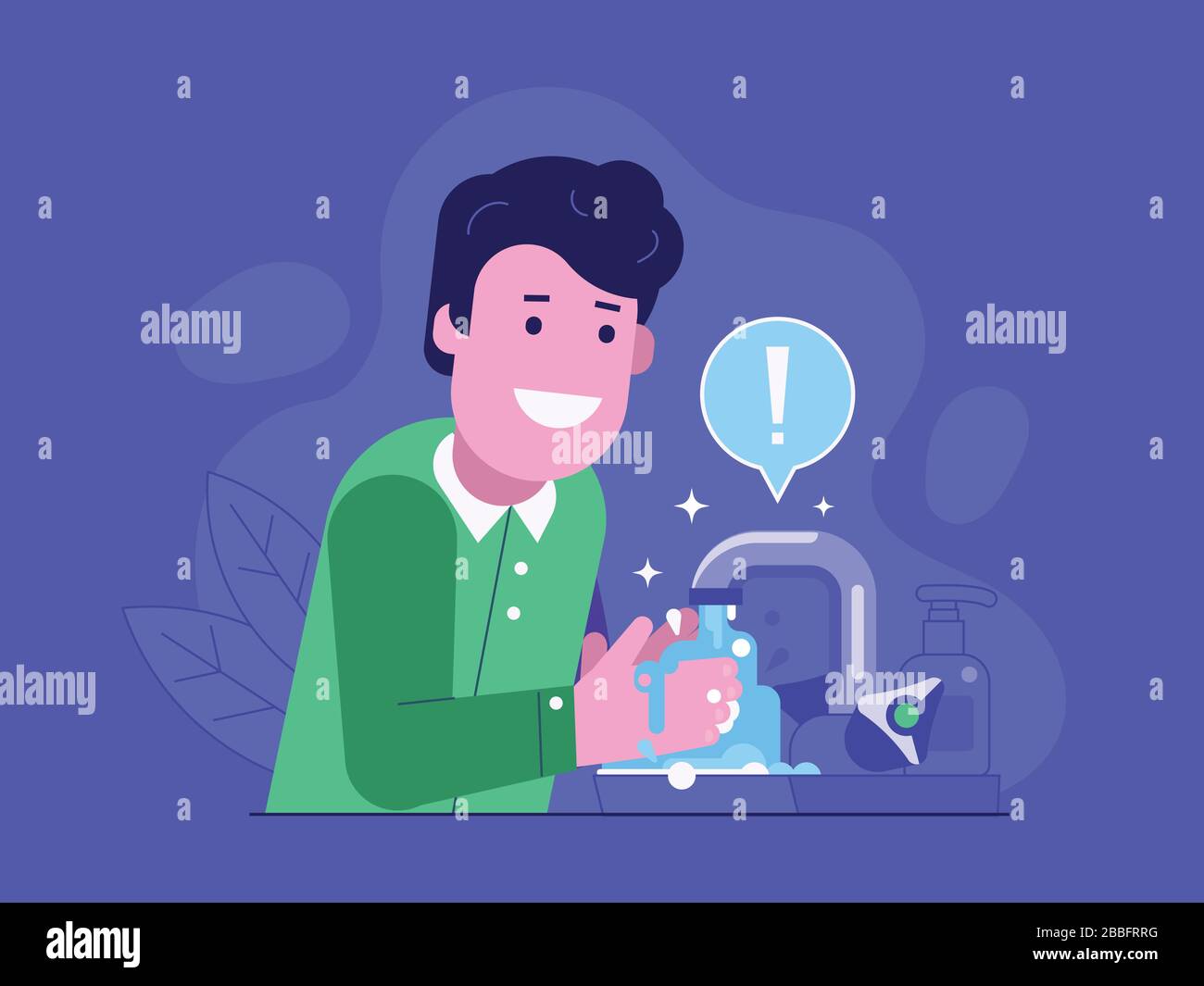 Man Washing Face Stock Vector Images Alamy