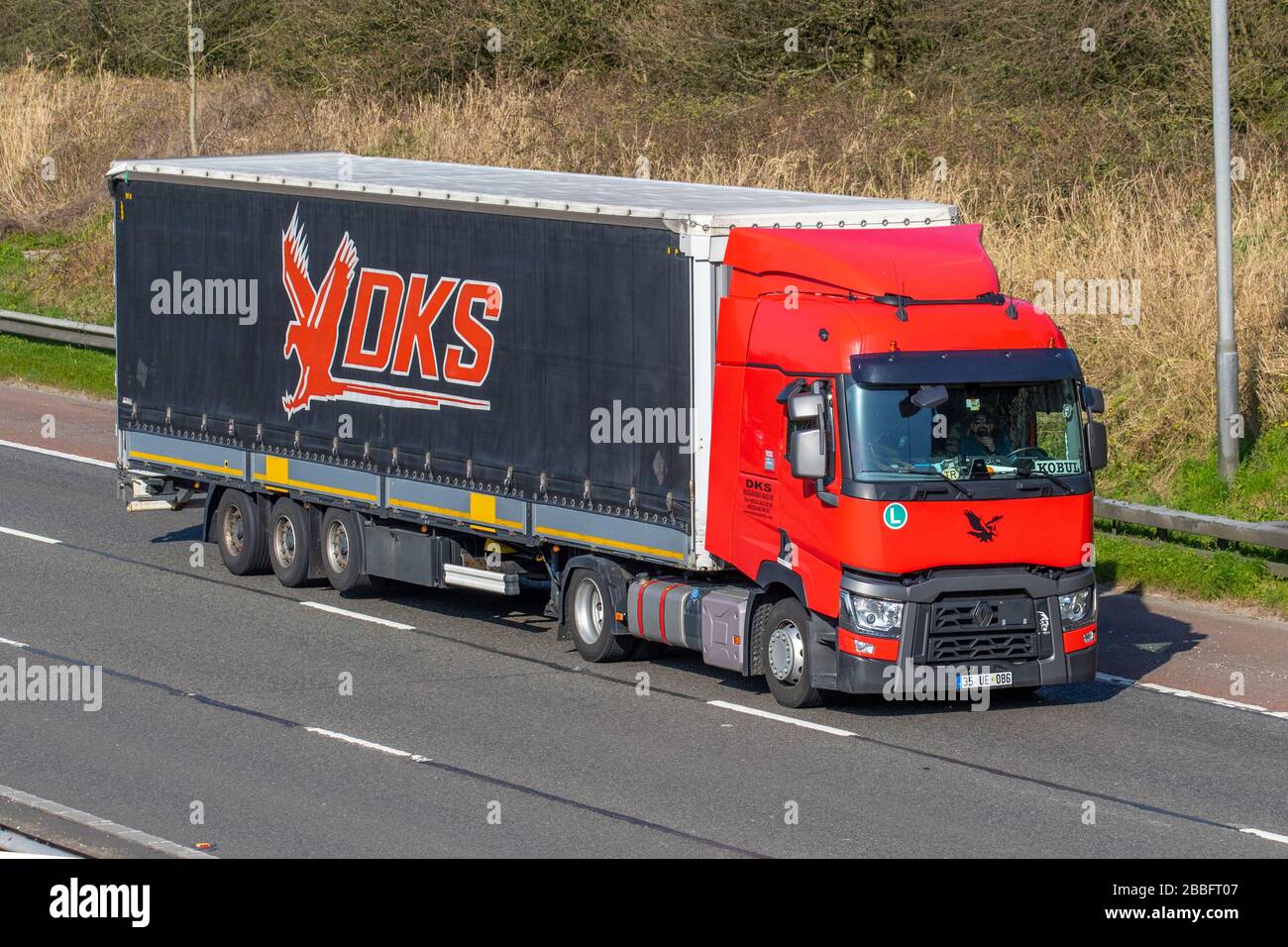 Named driver Kobul driving DKS Haulage delivery trucks, Turkish lorry ...