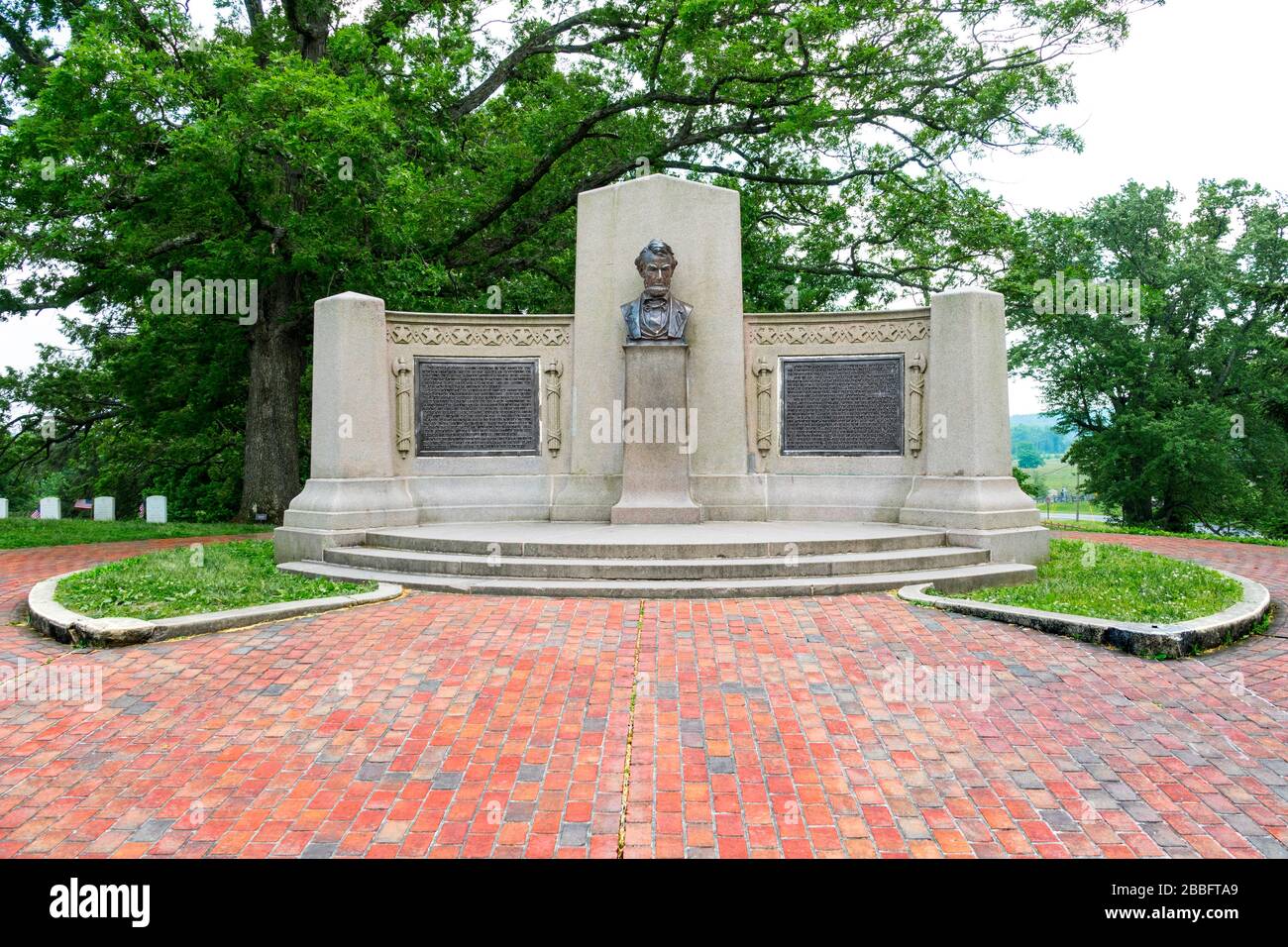 President Abraham Lincoln address memorial monument Gettysburg National ...