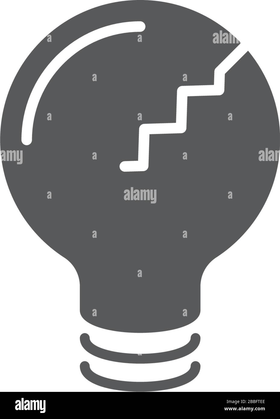 Light bulb recycling vector icon symbol isolated on white background ...