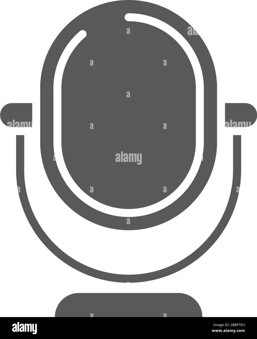 Car rear view mirror vector icon symbol isolated on white background ...