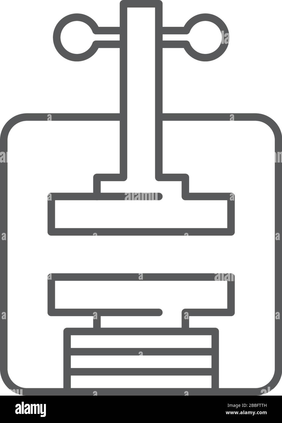 Manual press machine vector icon symbol tools isolated on white ...