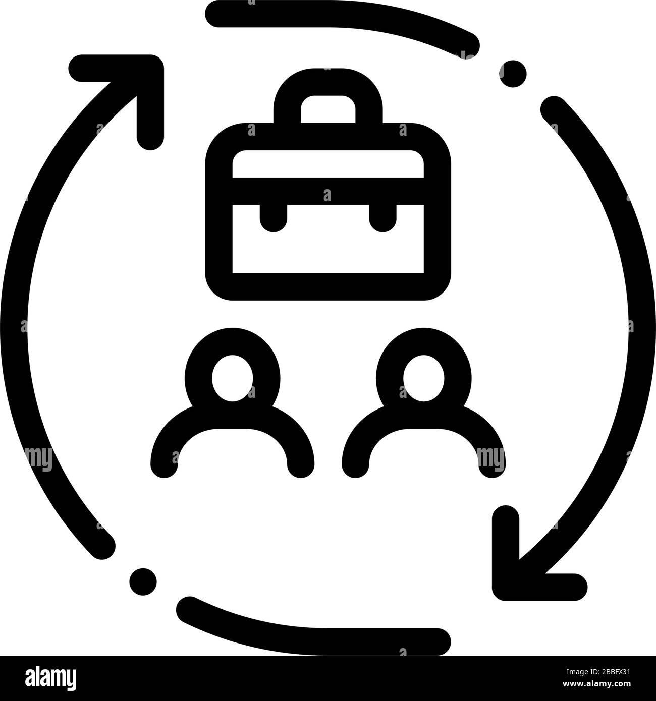 business and work cycle icon vector outline illustration Stock Vector ...