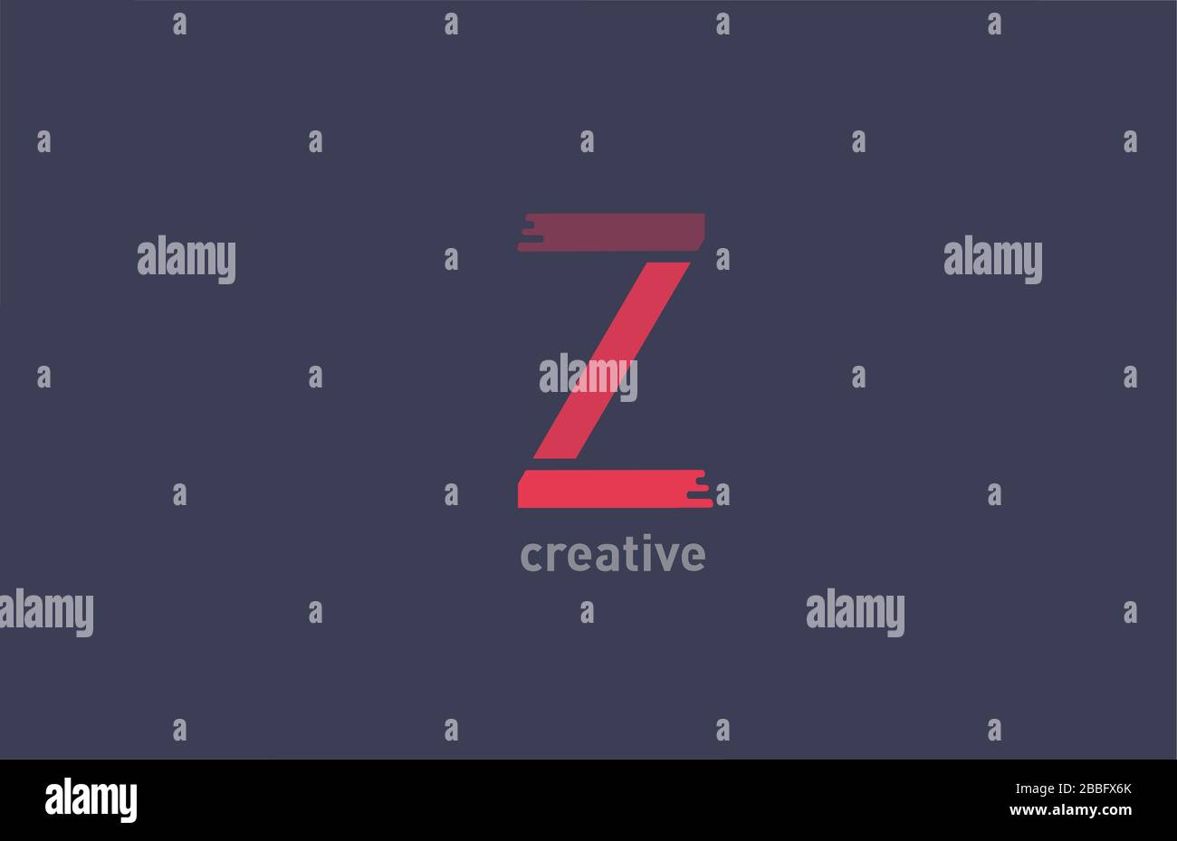 Z red color alphabet letter logo design icon for business and company ...