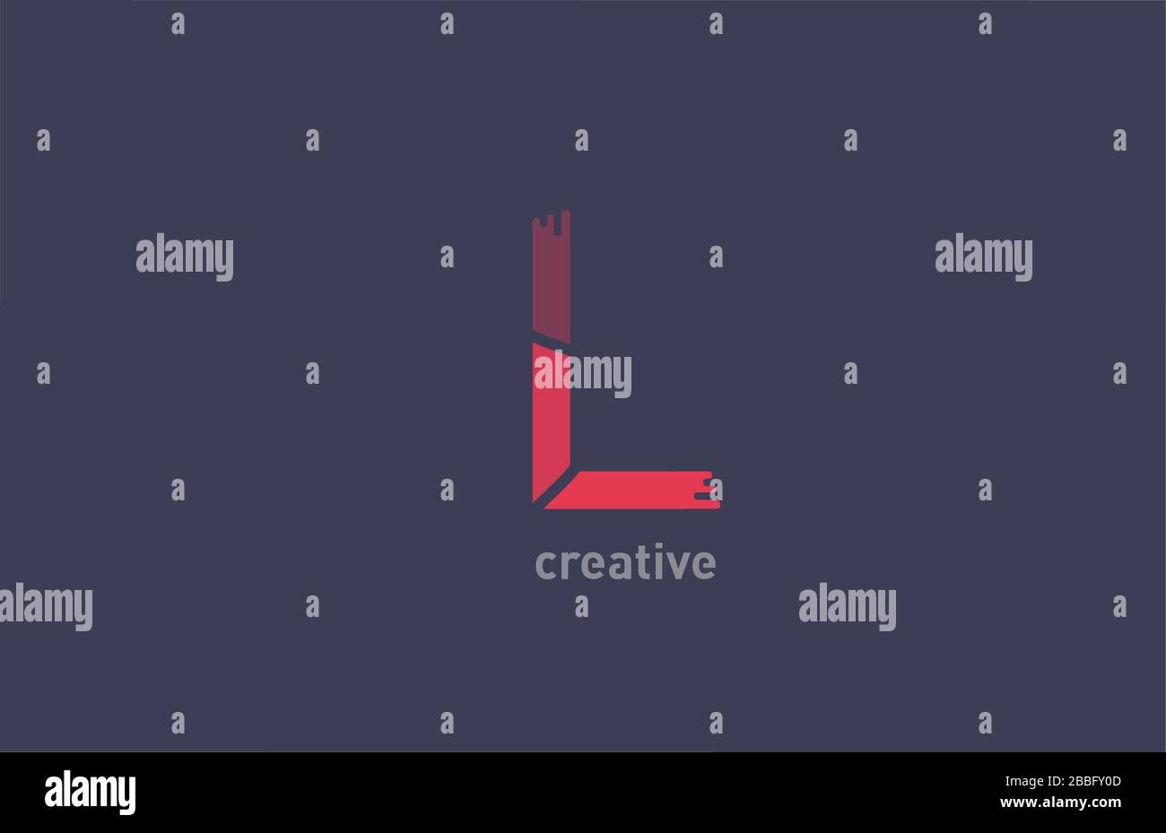 Red letter l Stock Vector Images - Alamy