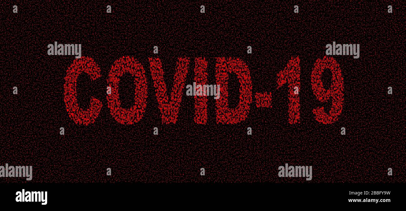 Covid-19 halftone red letters Stock Vector Image & Art - Alamy