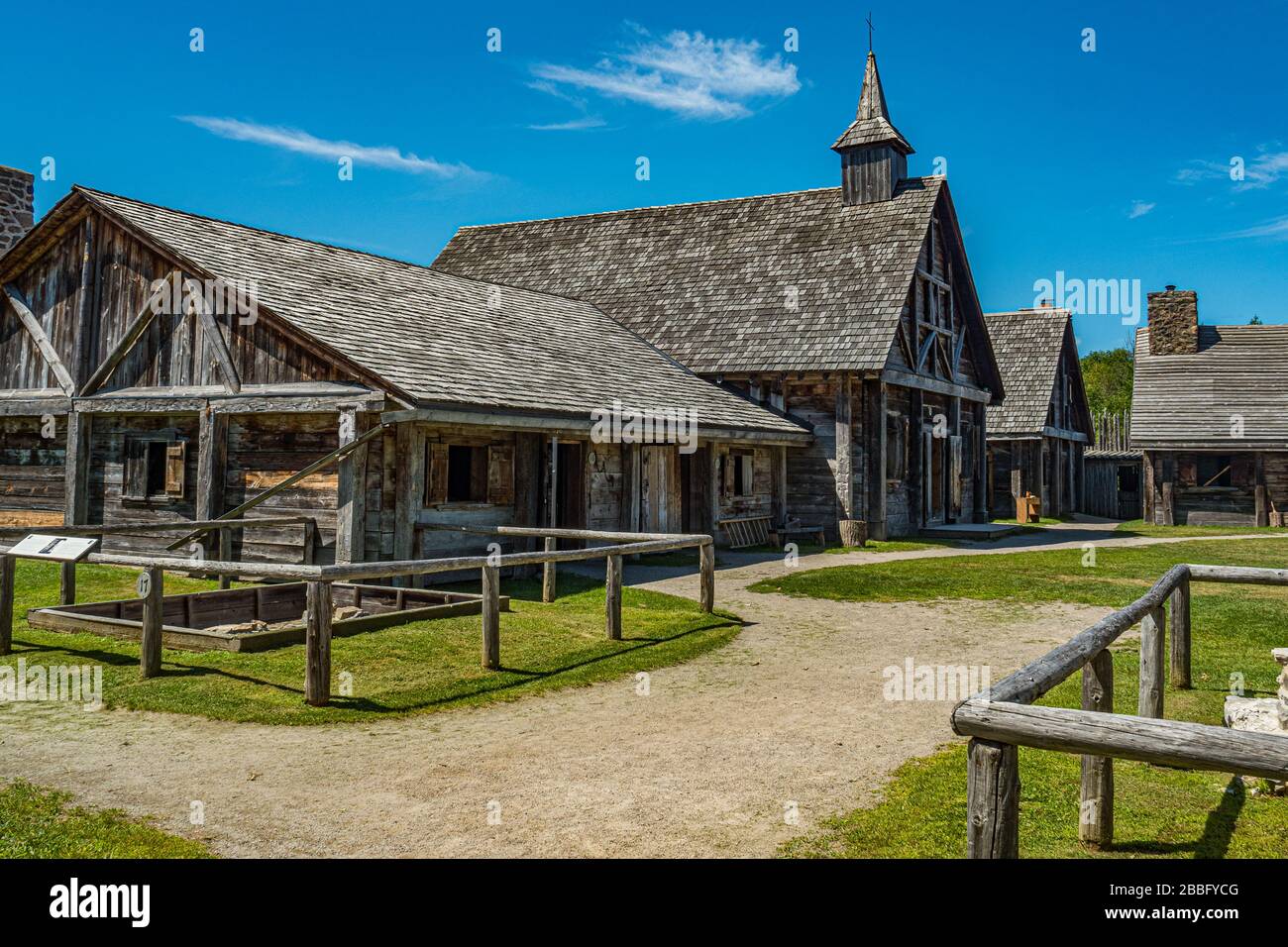 Some old, traditional Canadian houses in a museums village Stock Photo ...