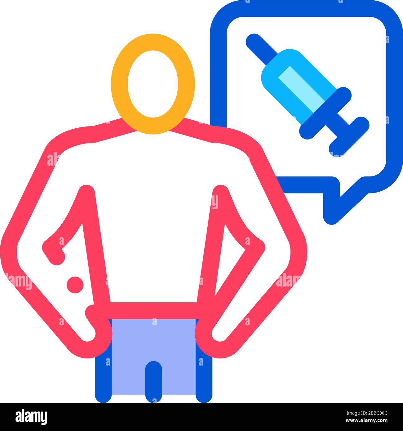 nurse injection icon vector outline illustration Stock Vector Image ...