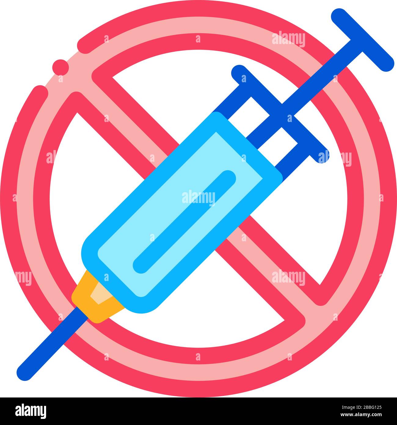 injection ban icon vector outline illustration Stock Vector Image & Art ...