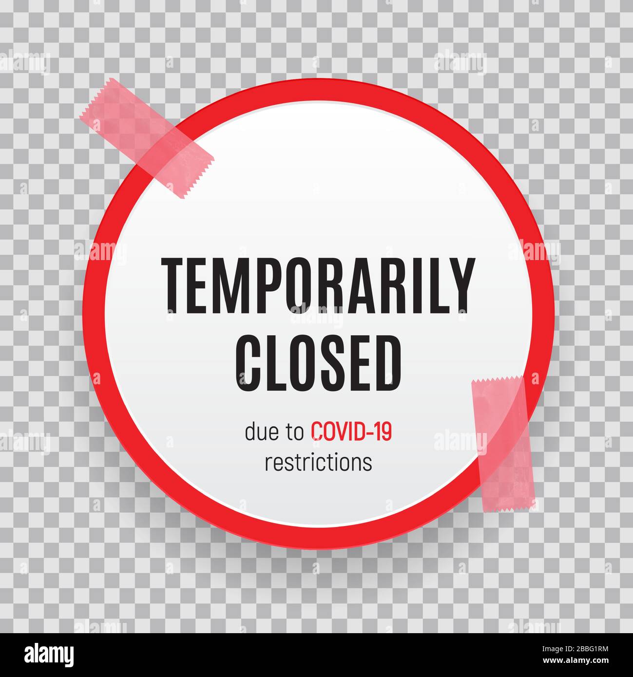 Information warning temporarily closed sign of coronavirus news. Vector ...