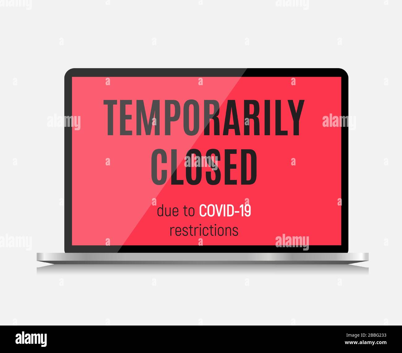 Information warning temporarily closed sign of coronavirus news ...