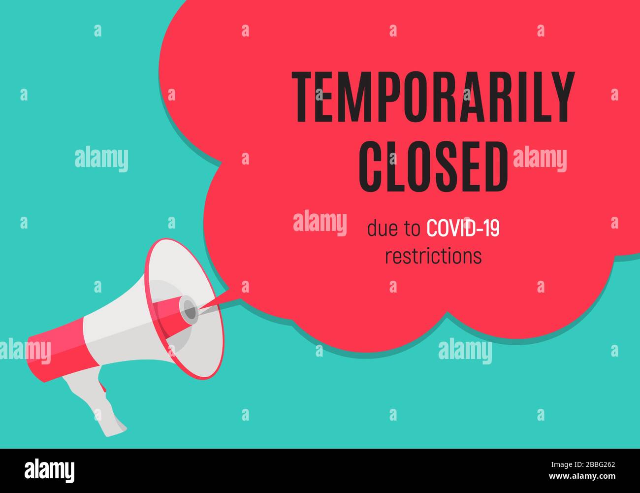 Information warning temporarily closed sign of coronavirus news ...