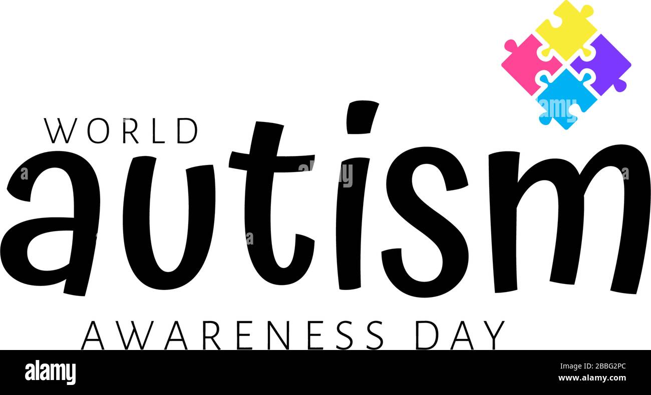 illustration,banner or poster of World autism awareness day. April 2th ...