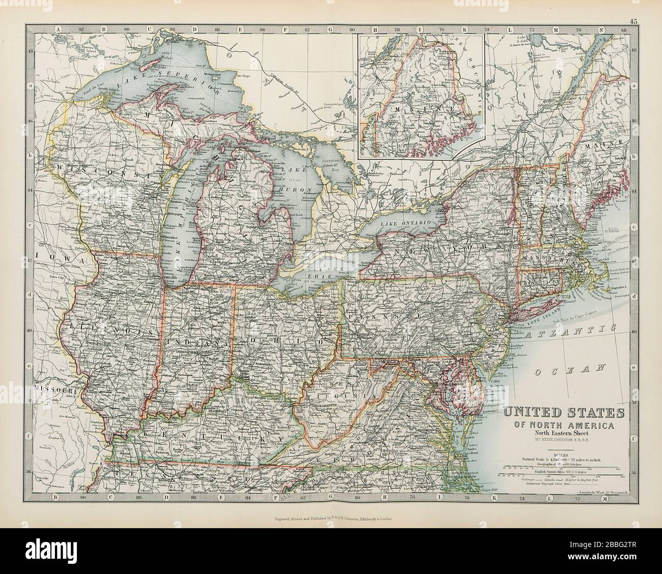 Mid west america map hi-res stock photography and images - Alamy