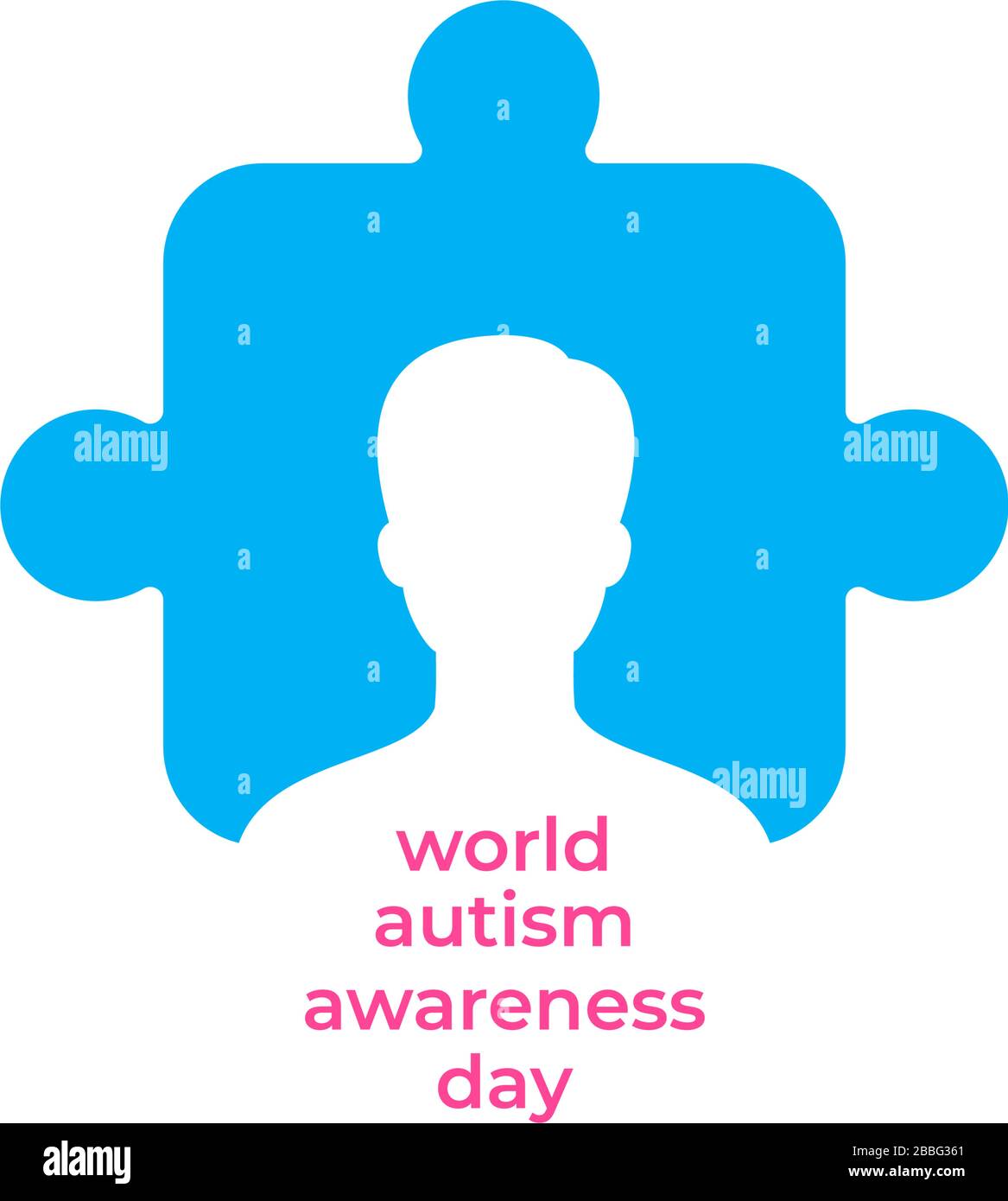 illustration,banner or poster of World autism awareness day. April 2th ...