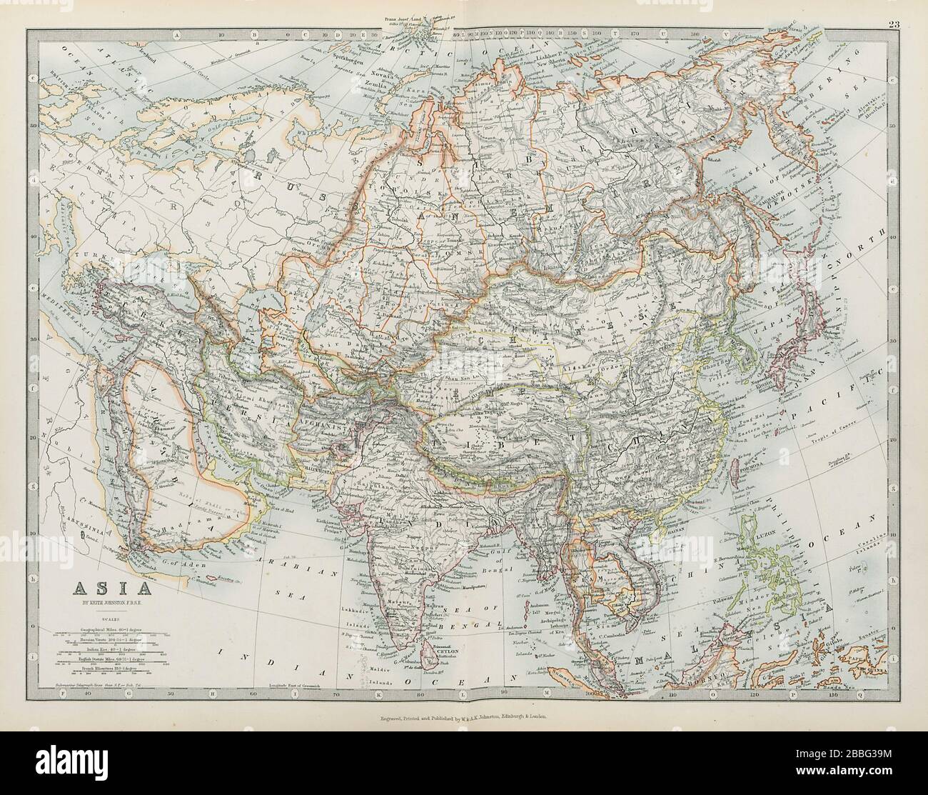 ASIA Japanese Formosa Indochina French sphere of influence JOHNSTON ...